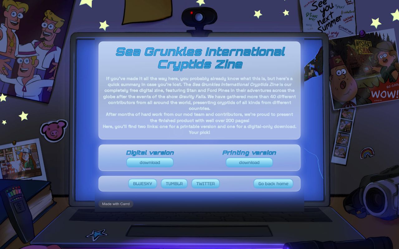 Sea Grunkles International Cryptids Zine Download